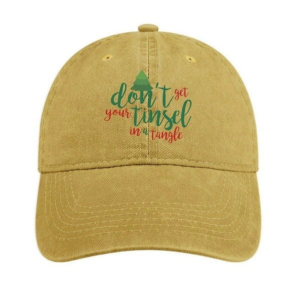 Don’t Get Your Tinsel In A Tangle Sand Colour Hat Adjustable Funny ...