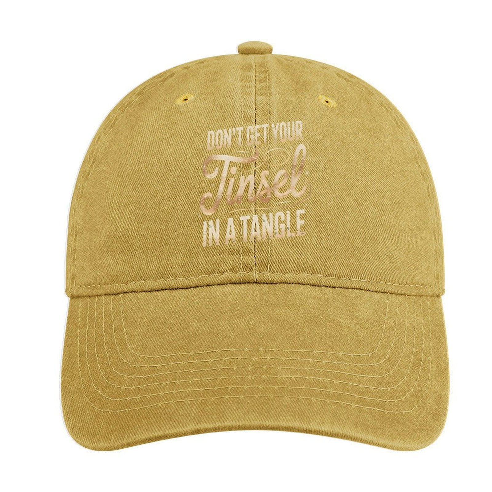 Don’t Get Your Tinsel In A Tangle Sand Colour Hat Adjustable Funny ...