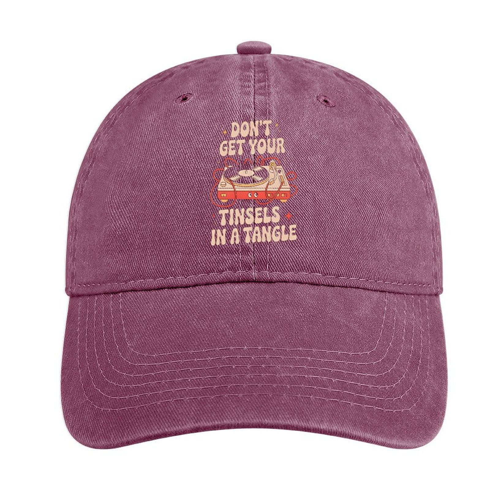 Don’t Get Your Tinsel In A Tangle Wine Red Hat Adjustable Funny Fashion ...