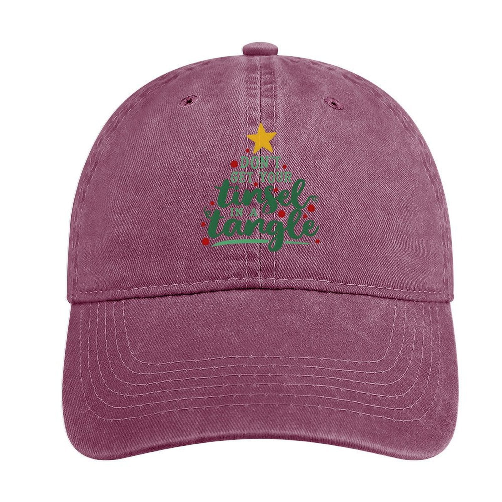 Don’t Get Your Tinsel In A Tangle Wine Red Hat Adjustable Funny Fashion ...