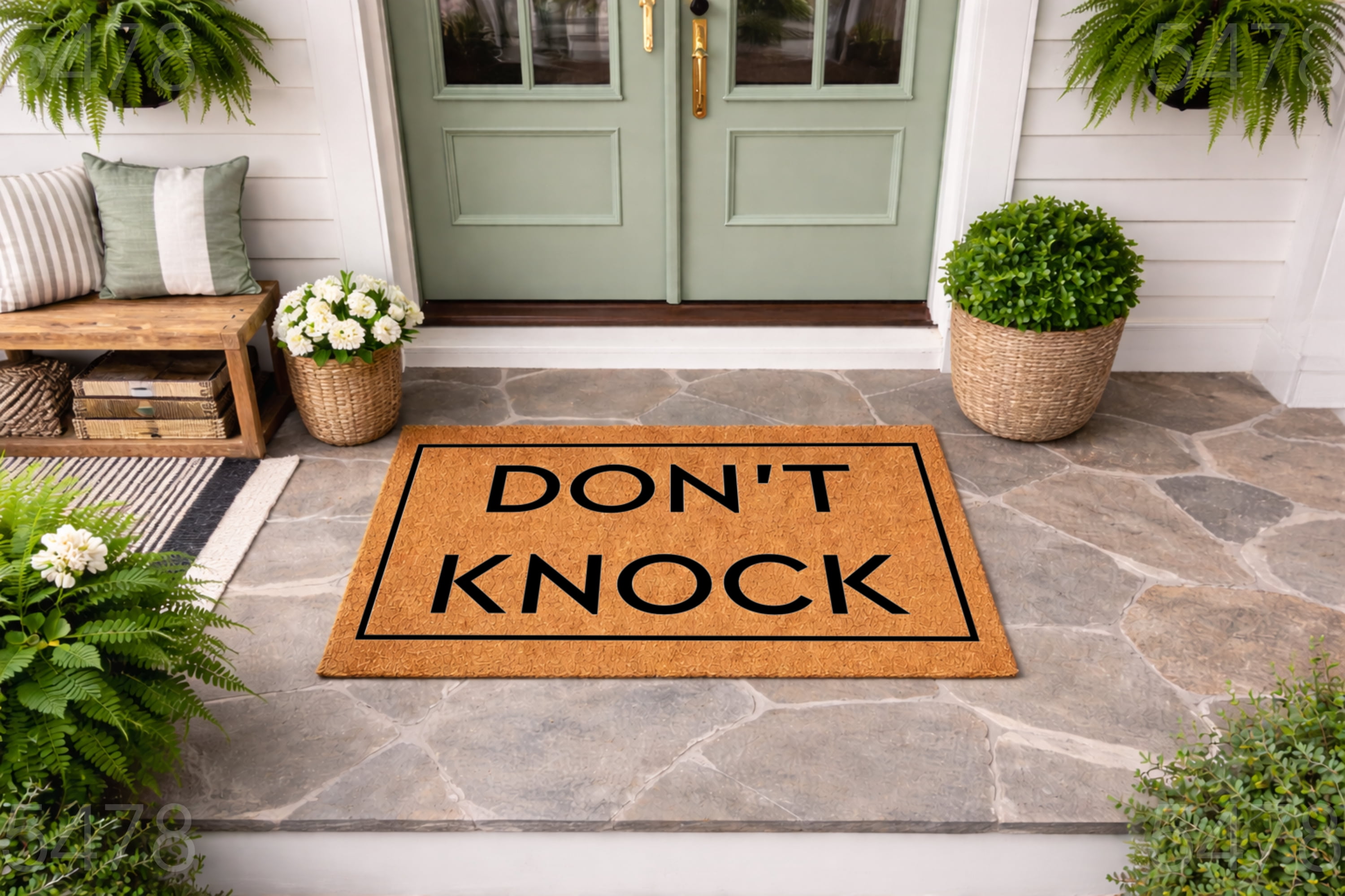 Don't Knock Doormat, Funny Front Door Welcome Mat, Outdoor Entryway ...