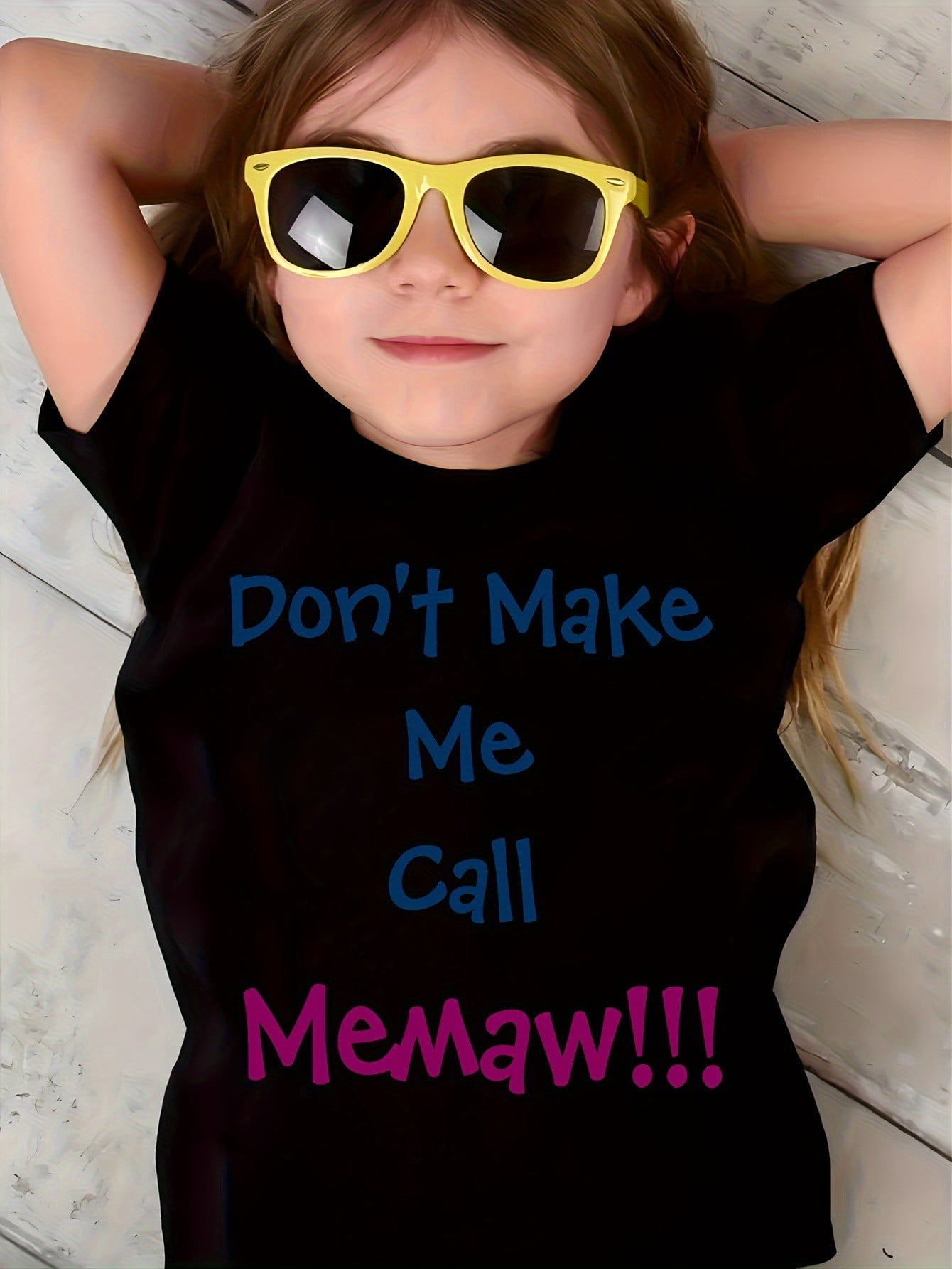 Don't Make Me Call Memaw" Fun Graphic Tee for Girls - Soft Cotton, Short Sleeve, Crew Neck ...