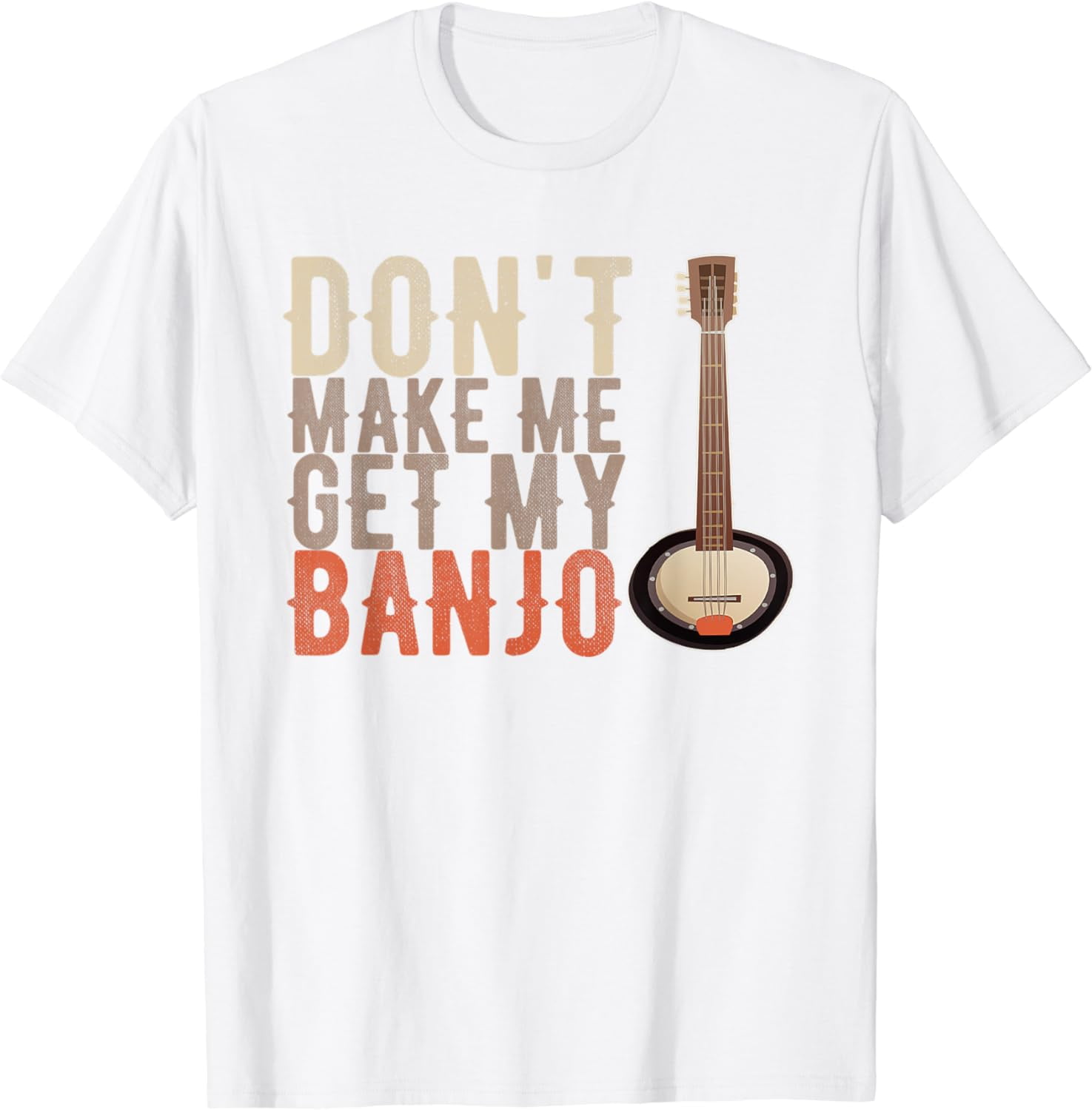 Don't Make Me Get My Banjo Vintage Banjo Player T-Shirt - Walmart.com