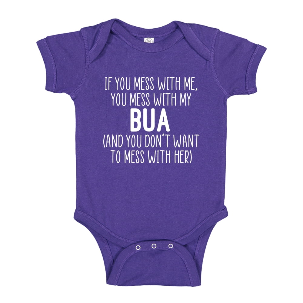 Don't Mess With My Bua Baby Bodysuit One Piece 6 mo Purple - Walmart.com