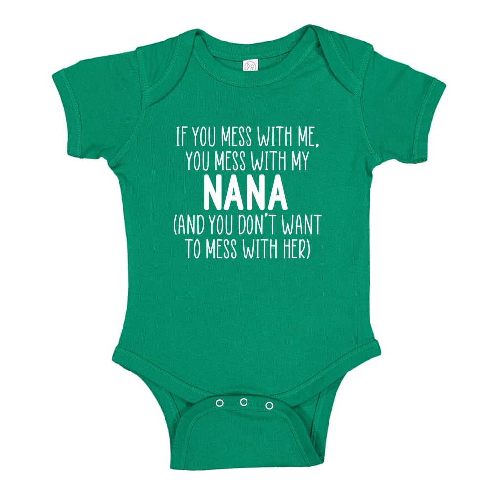 Don't Mess With My Nana Baby Bodysuit One Piece 18 mo Kelly Green ...