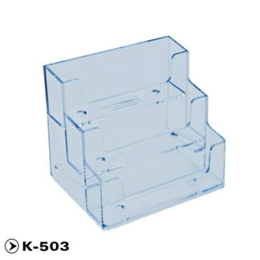 Officemate Business Card Holder Rack, 4-Tier, Clear (23015) - Walmart.com