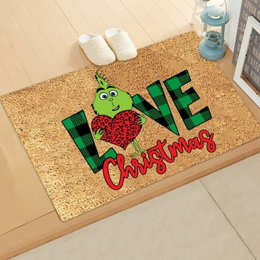 Christmas Doormat Holiday Indoor Outdoor 40 x 60cm,Christmas Grinch Mat ...