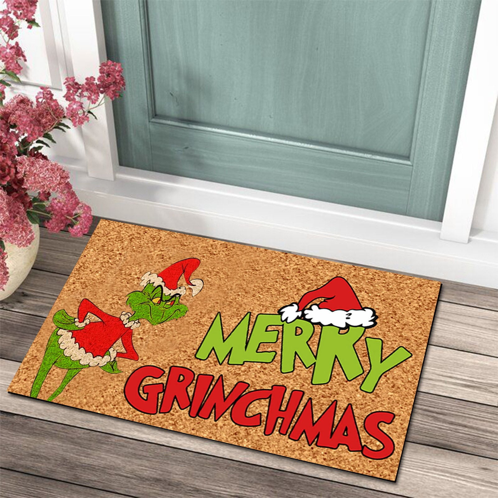 Don't Miss Out! Gomind Christmas Grinch Mat Fun Decoration Mat ...
