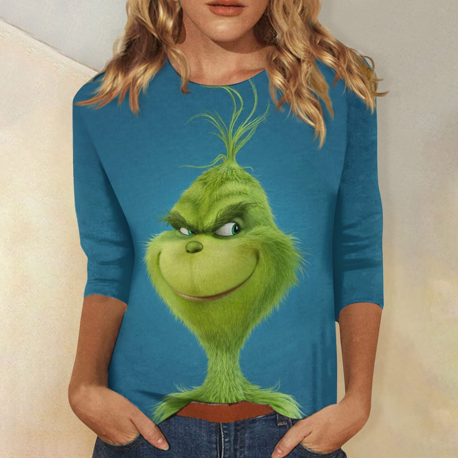 Don't Miss Out! Gomind Dr. Seuss Grinch Creative Christmas Round Neck ...