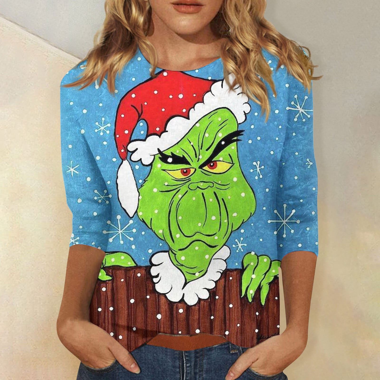 Don't Miss Out! Gomind Dr. Seuss Grinch Creative Christmas Round Neck ...
