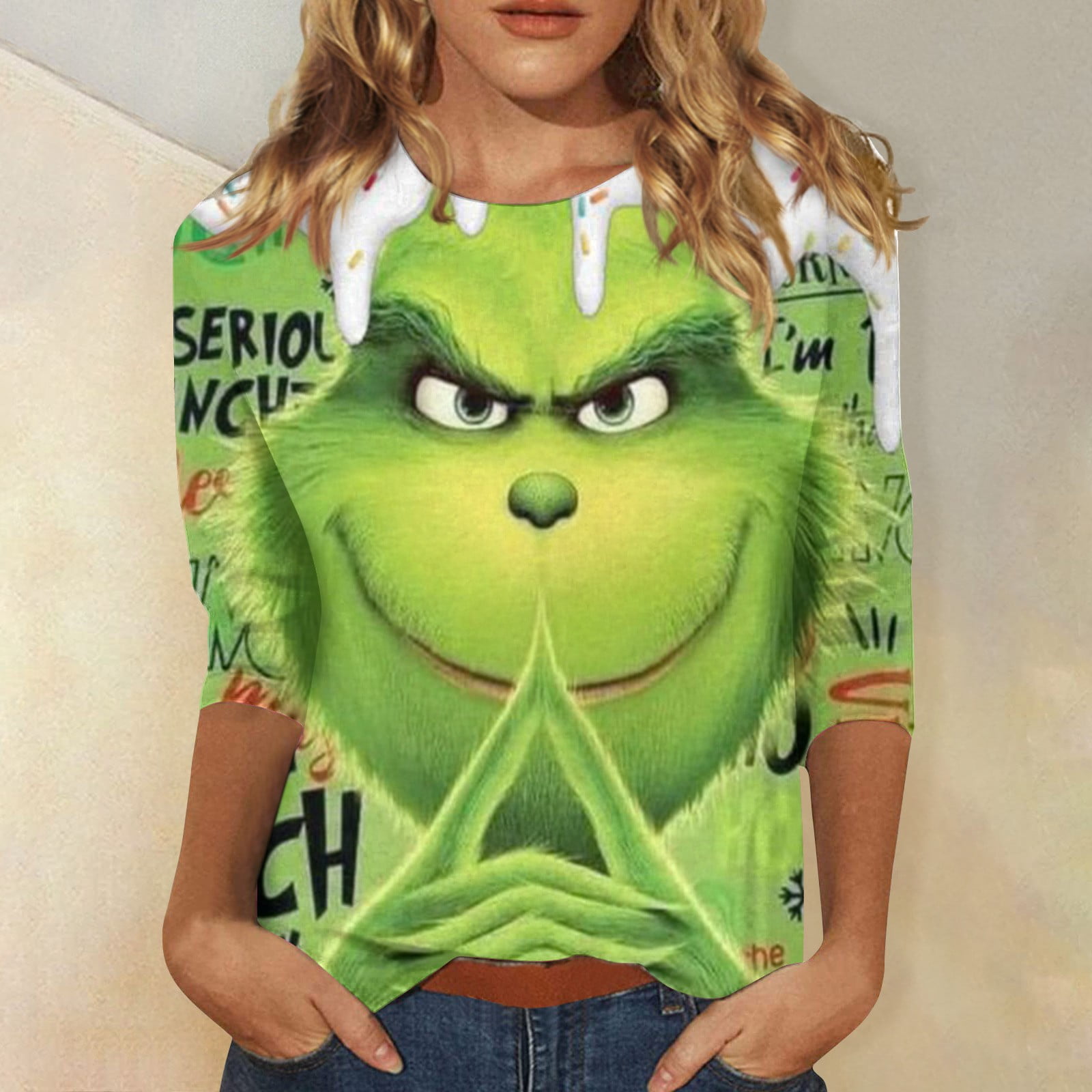 Don't Miss Out! Gomind Dr. Seuss Grinch Creative Christmas Round Neck ...