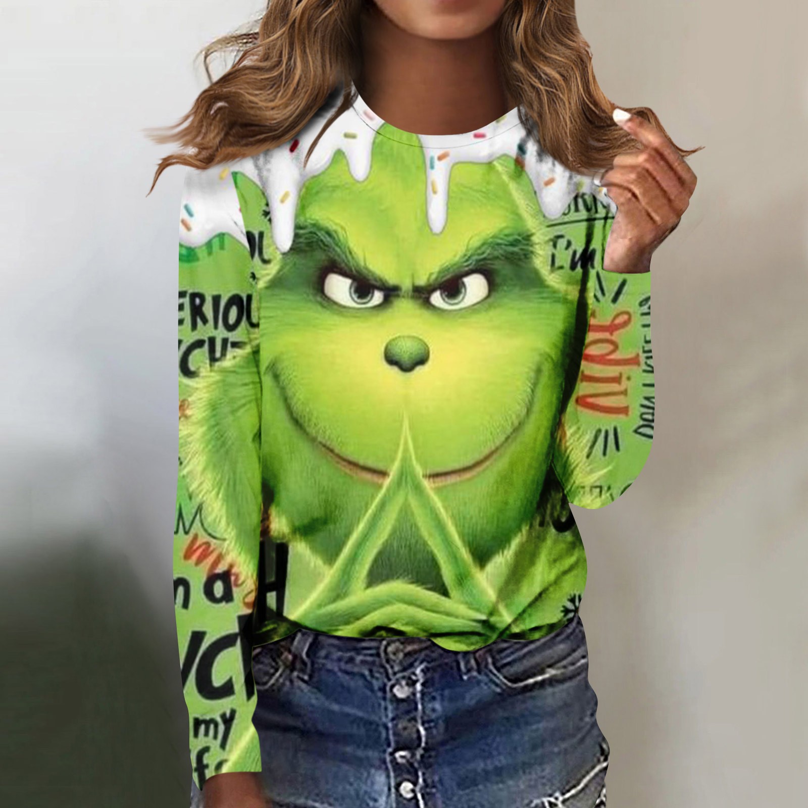 Don't Miss Out! Gomind Grinch Creative Christmas Round Neck Custom ...