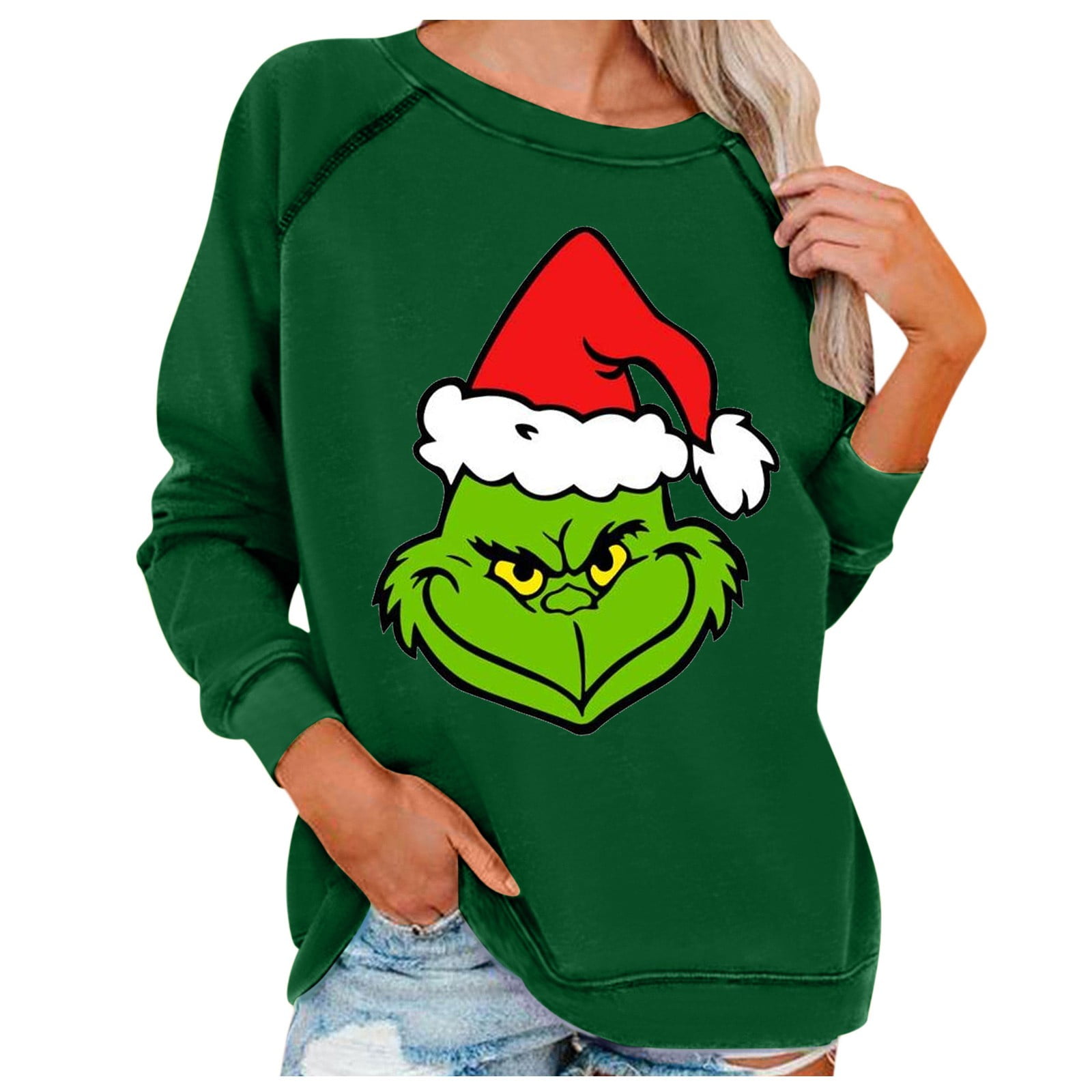 Don't Miss Out! Gomind Women's Grinch Printed Crewneck Sweatshirts ...