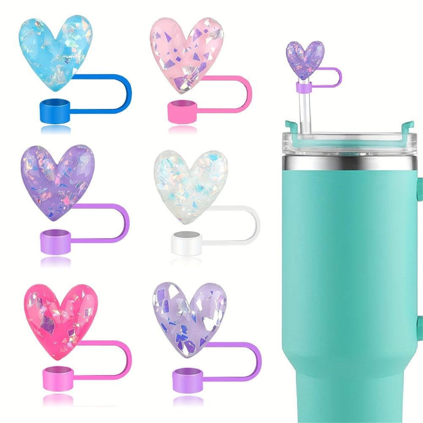 Don't Miss Out! WEANT Valentines Day Decor Silicone Heart Straw Covers ...