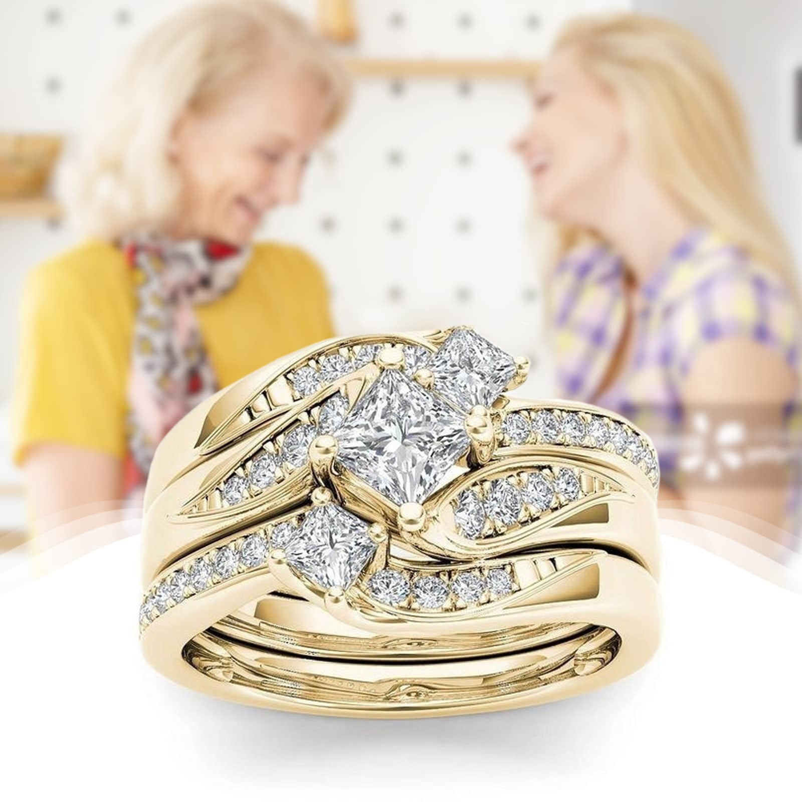 Don't Miss Out! WEANT Women 18K Gold Ring Ladies Ring Bride Engagement ...