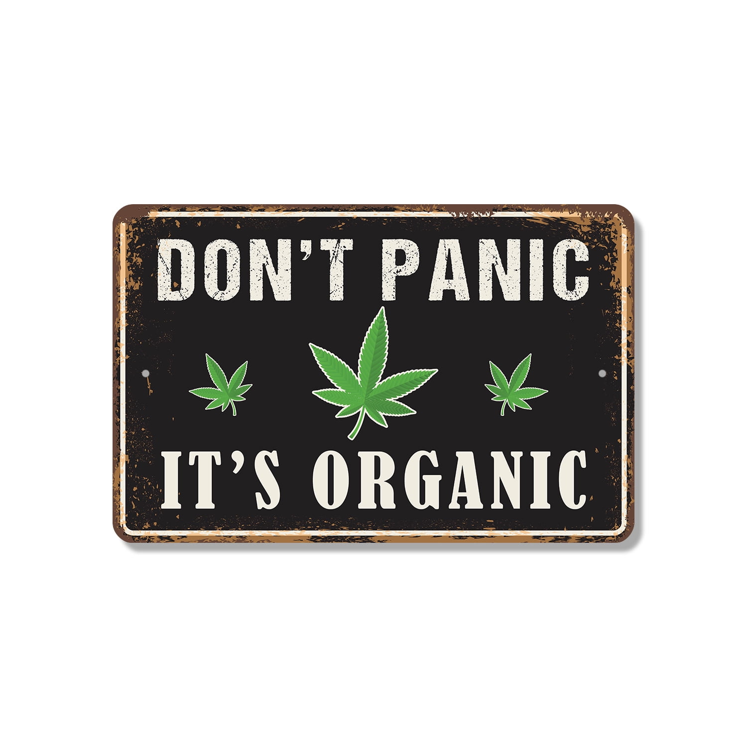 Don’t Panic It’s Organic 10 Inch x 14 Inch Novelty Plastic Sign Natural ...