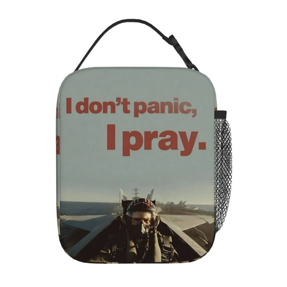 Don’t Panic, Pray Lunch Bag Tote Bag Portable Insulated Lunch Box For ...