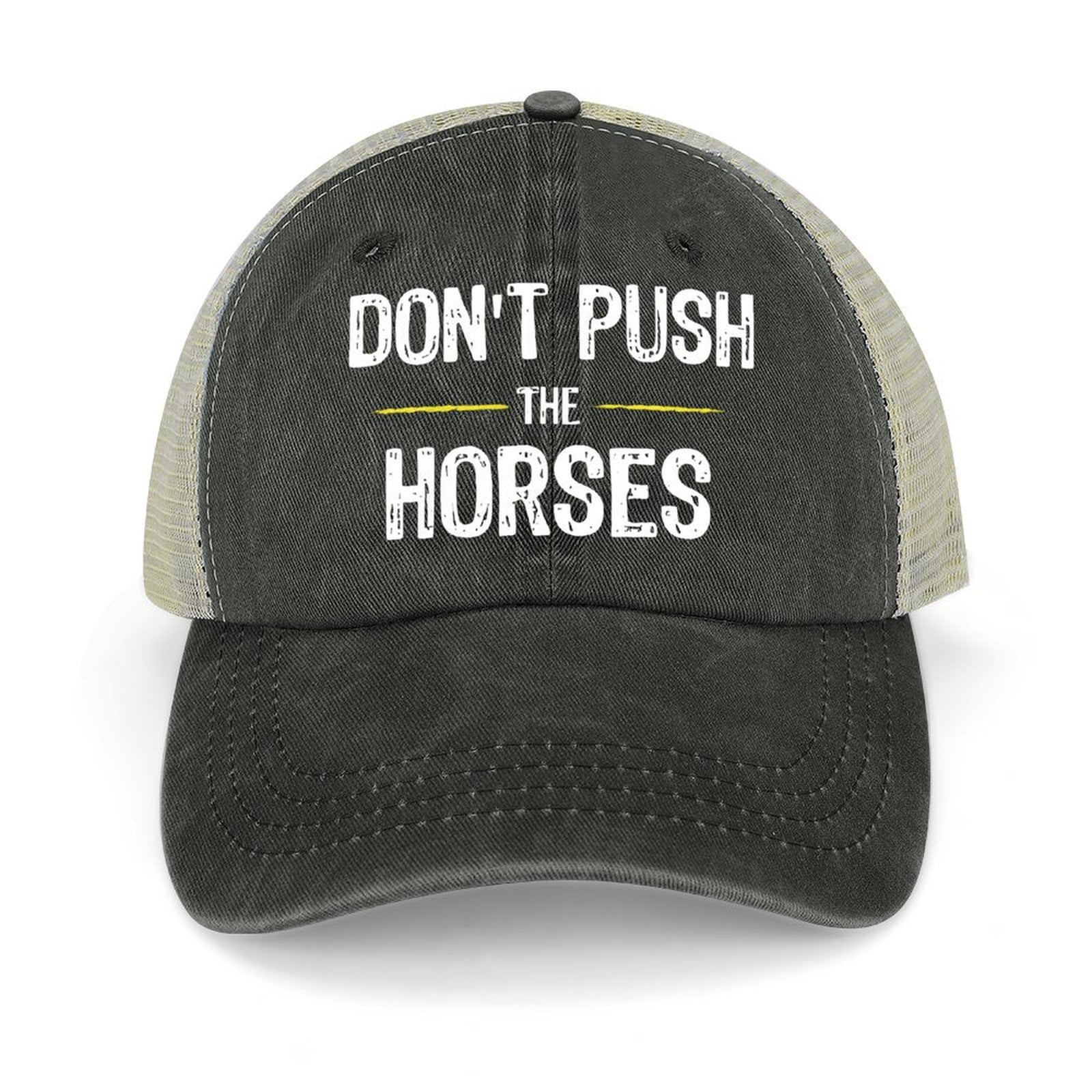 Don't Push The Horses Dapper Hat Adjustable Unisex Denim Baseball Cap ...