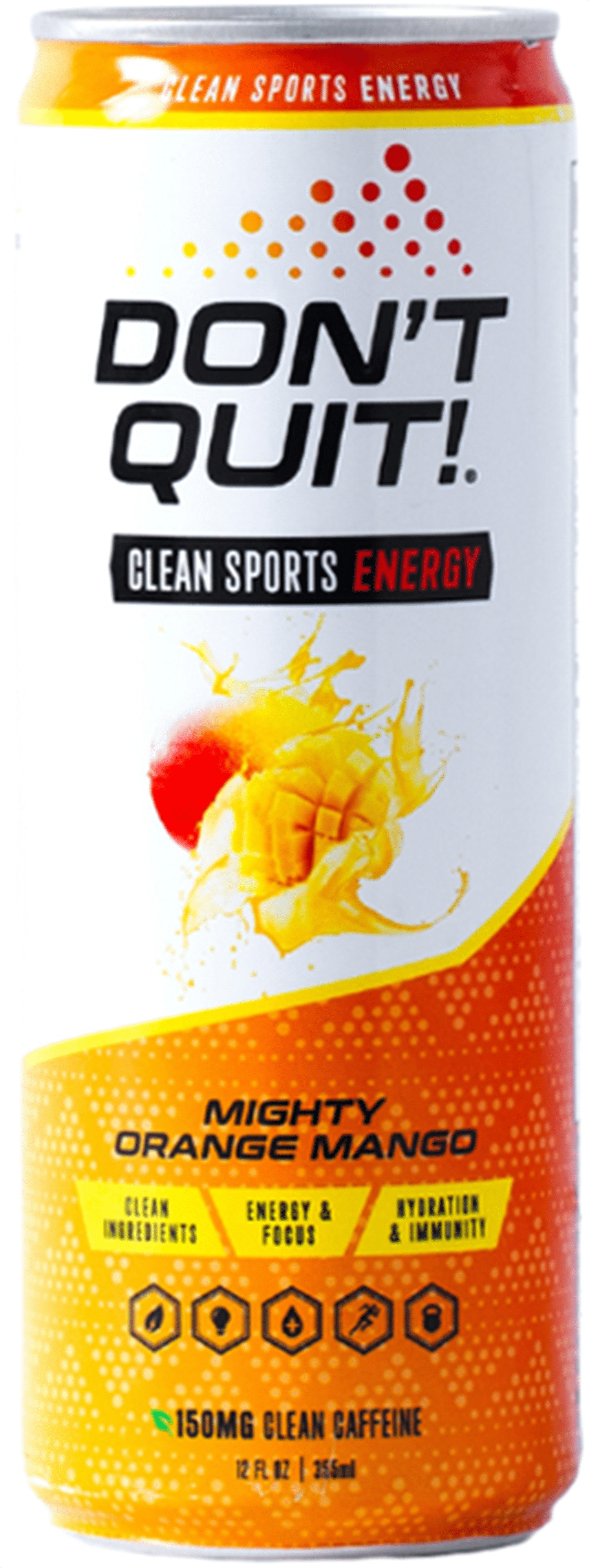 Don't Quit Clean Energy Plus Hydration Mighty Orange Mango 12oz - Walmart.com
