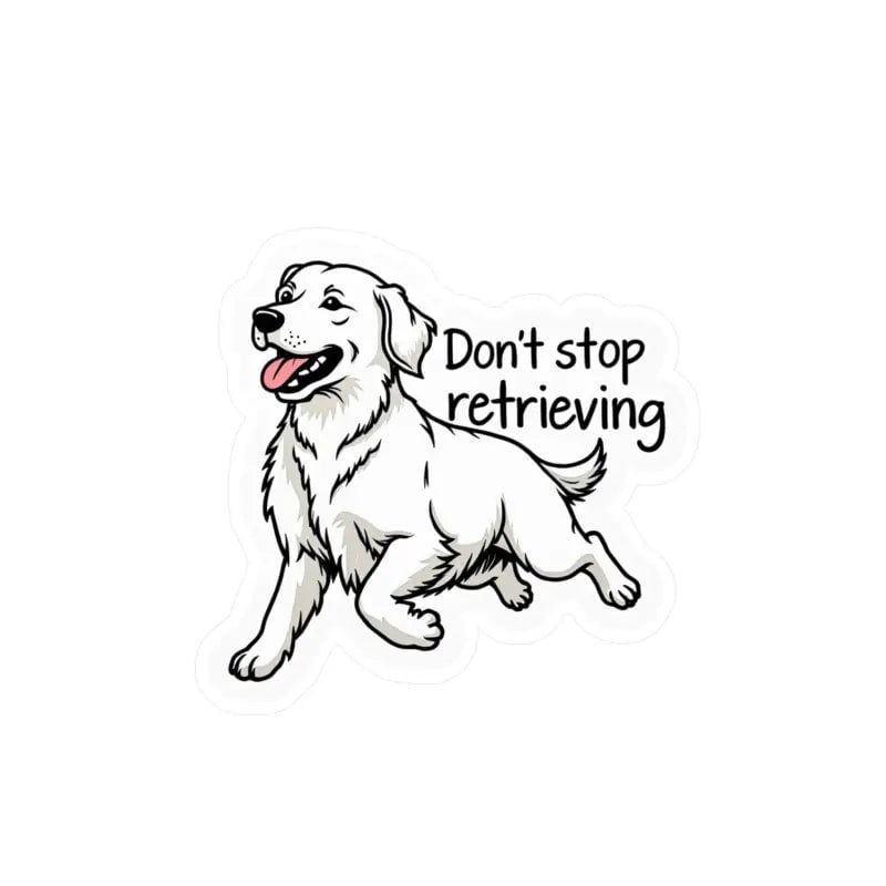 Cartoon Golden Retriever Vinyl Sticker for Dog Lovers - Walmart.com