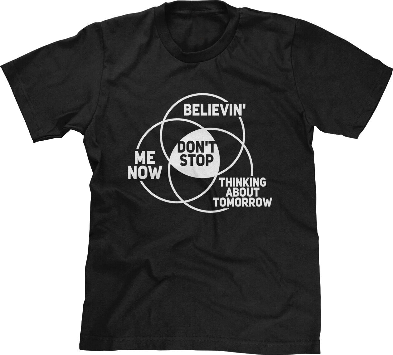 Don't Stop Venn Diagram Music Fan Mashup Pun Math Dad Joke Funny Mens ...