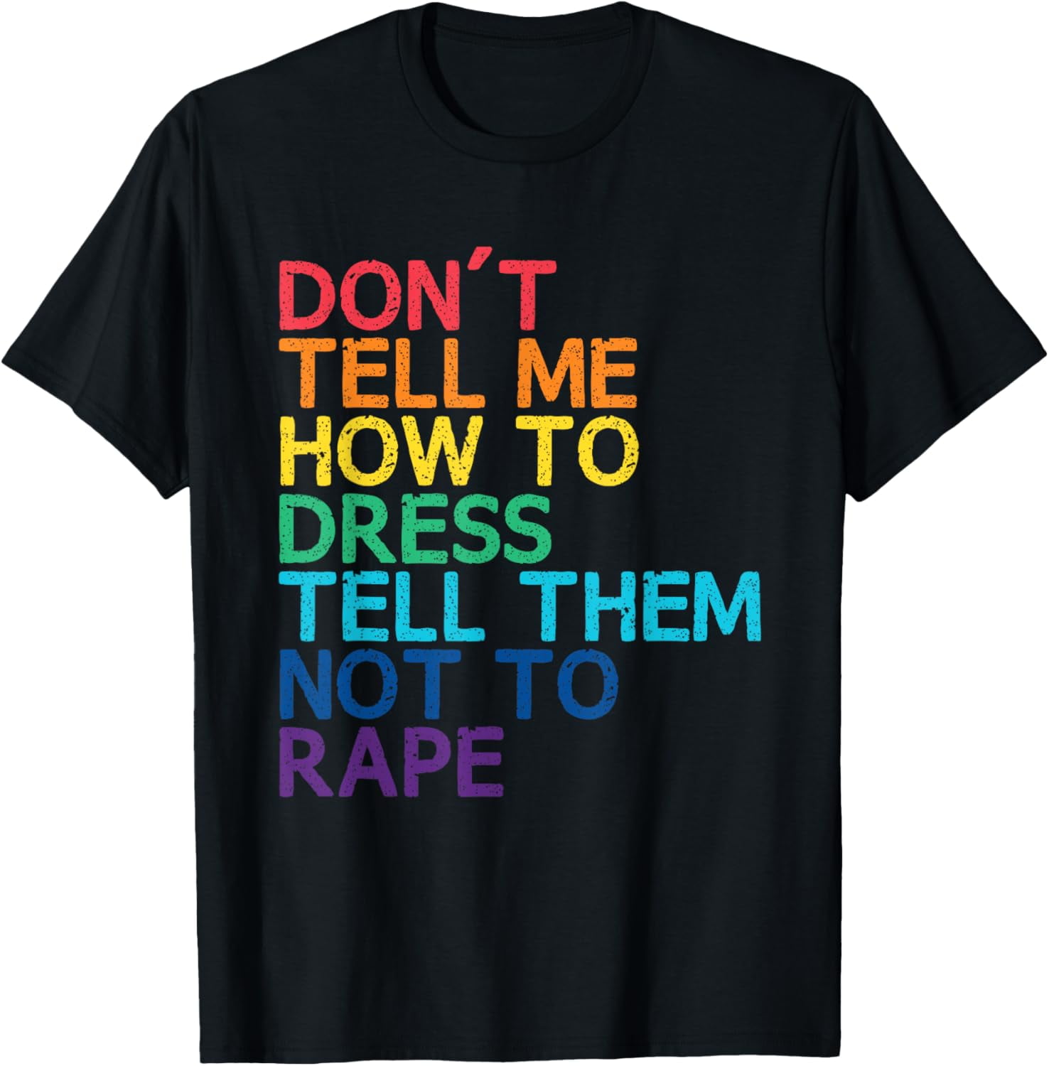 Don't Tell Me How to Dress Sexual Assault Awareness Feminist T-Shirt100 ...