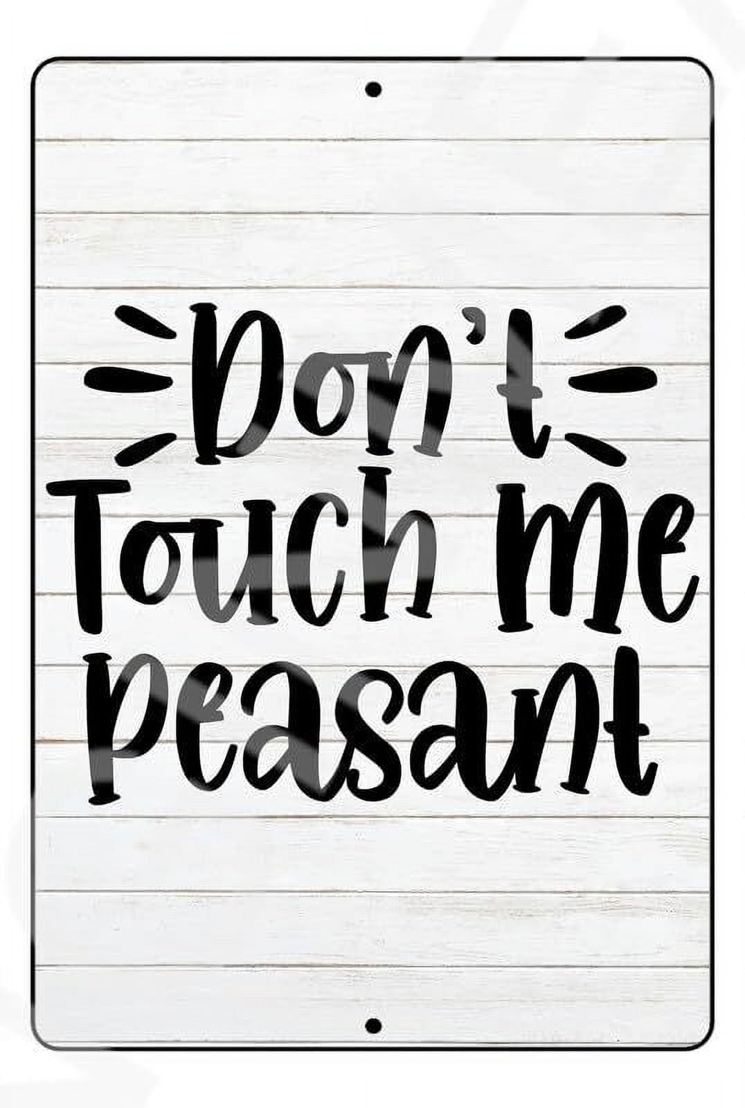 Don't Touch Me Peasant Funny Baby's Room Metal Aluminum Sign ...