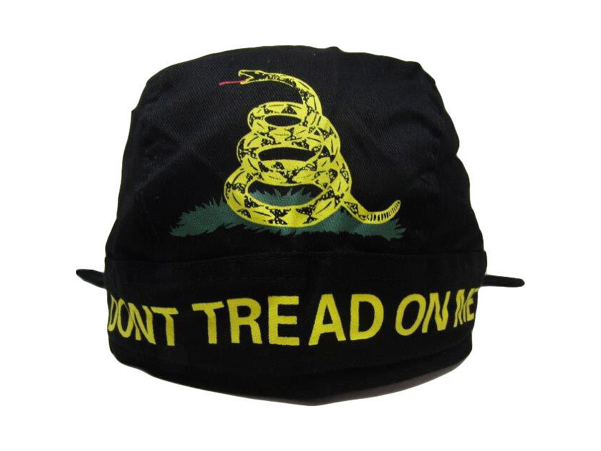 Don't Tread On Me Gadsden Black Yellow Snake Do Rag Doo Rag Skull Cap ...