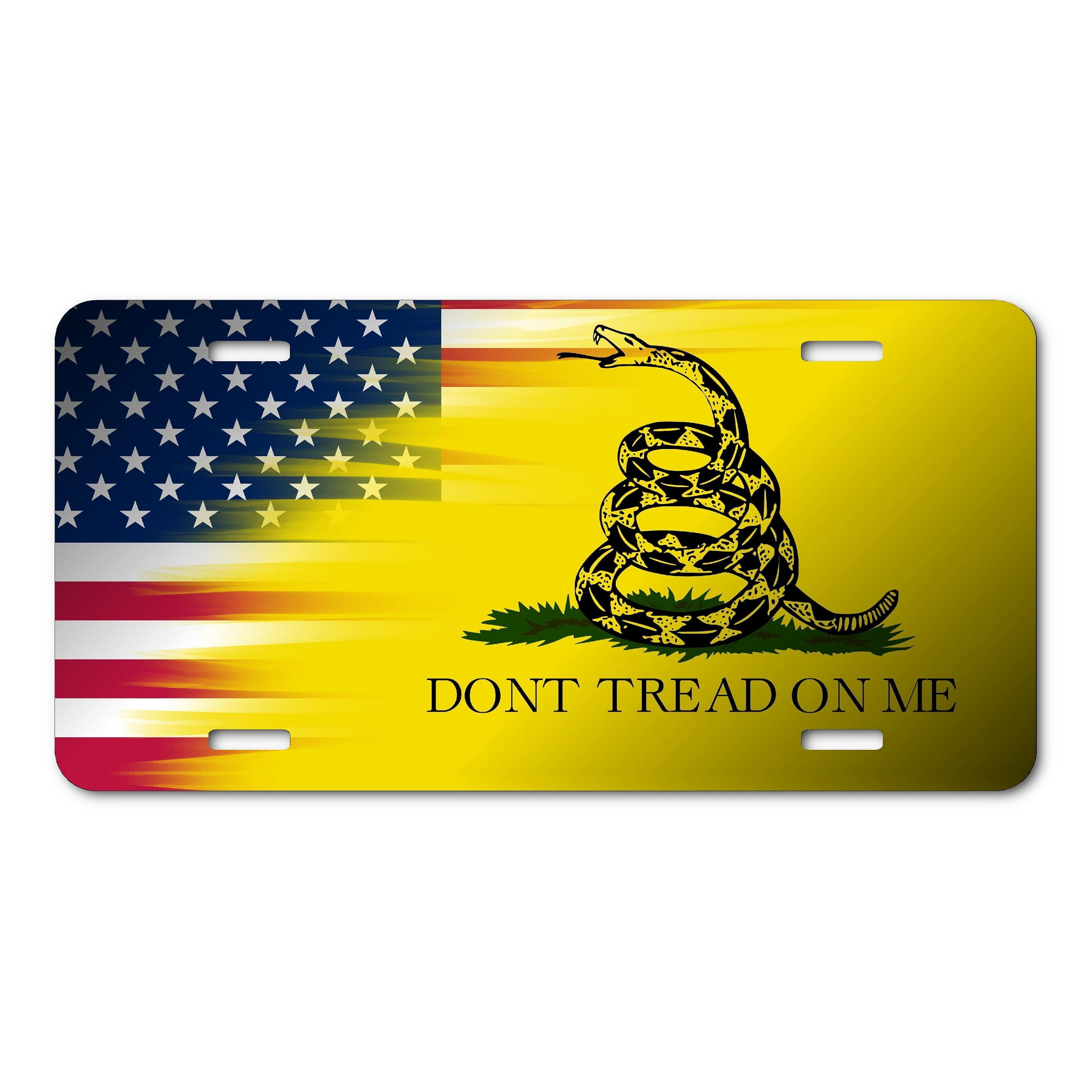 Don’t Tread on Me Aluminum License Plate – Sublimation Print Featuring ...