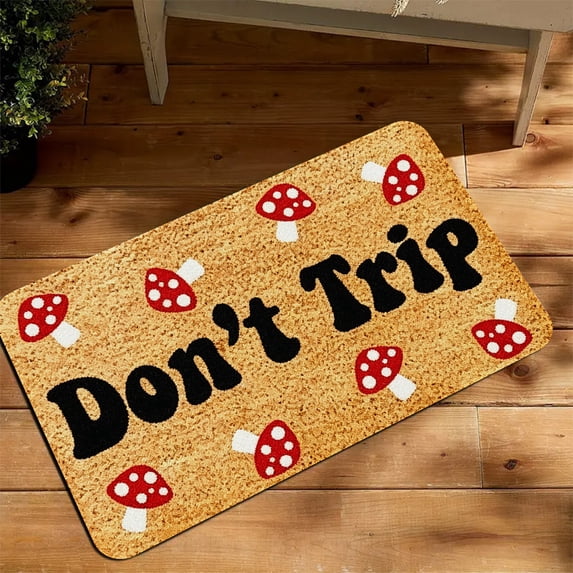 "Don't Trip" Mushroom Suitable for Indoor/Outdoor Use, Non-Slip Thick ...