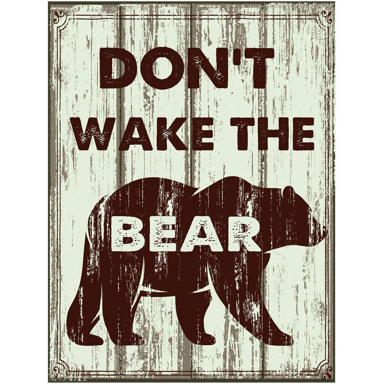 Don't Wake The Bear Metal Sign - Walmart.com