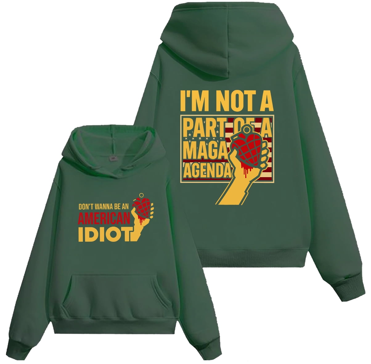 Don't Wanna Be An American Idiot Hoodie Funny Sarcasm Humor Quote ...