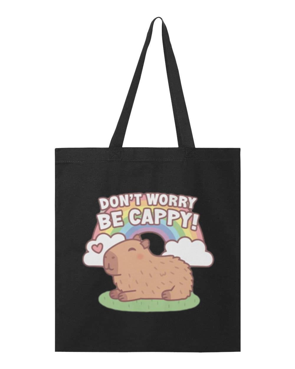 Don’t Worry Be Cappy Capybara Meme Tote Bag for Meme Fans - Walmart.com