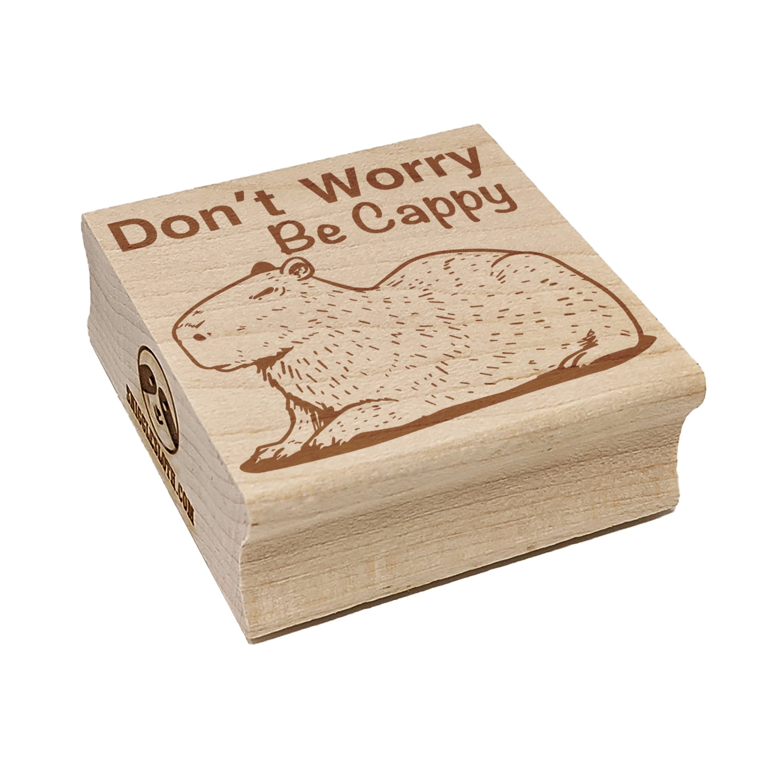 Don't Worry Be Cappy Capybara Square Rubber Stamp Stamping Scrapbooking ...