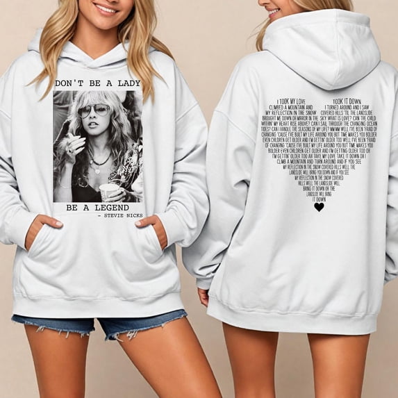 Don't be a Lady be a Legend Front Back Lands|ide - Hoodie GD, STEV|E N ...