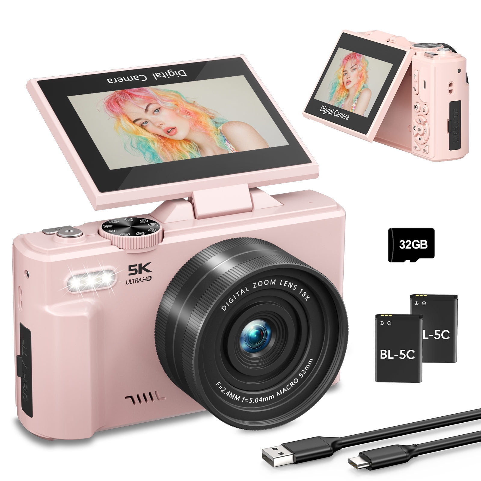 Saneen Handheld 4K 48MP Digital Camera - Perfect for Traveling ...