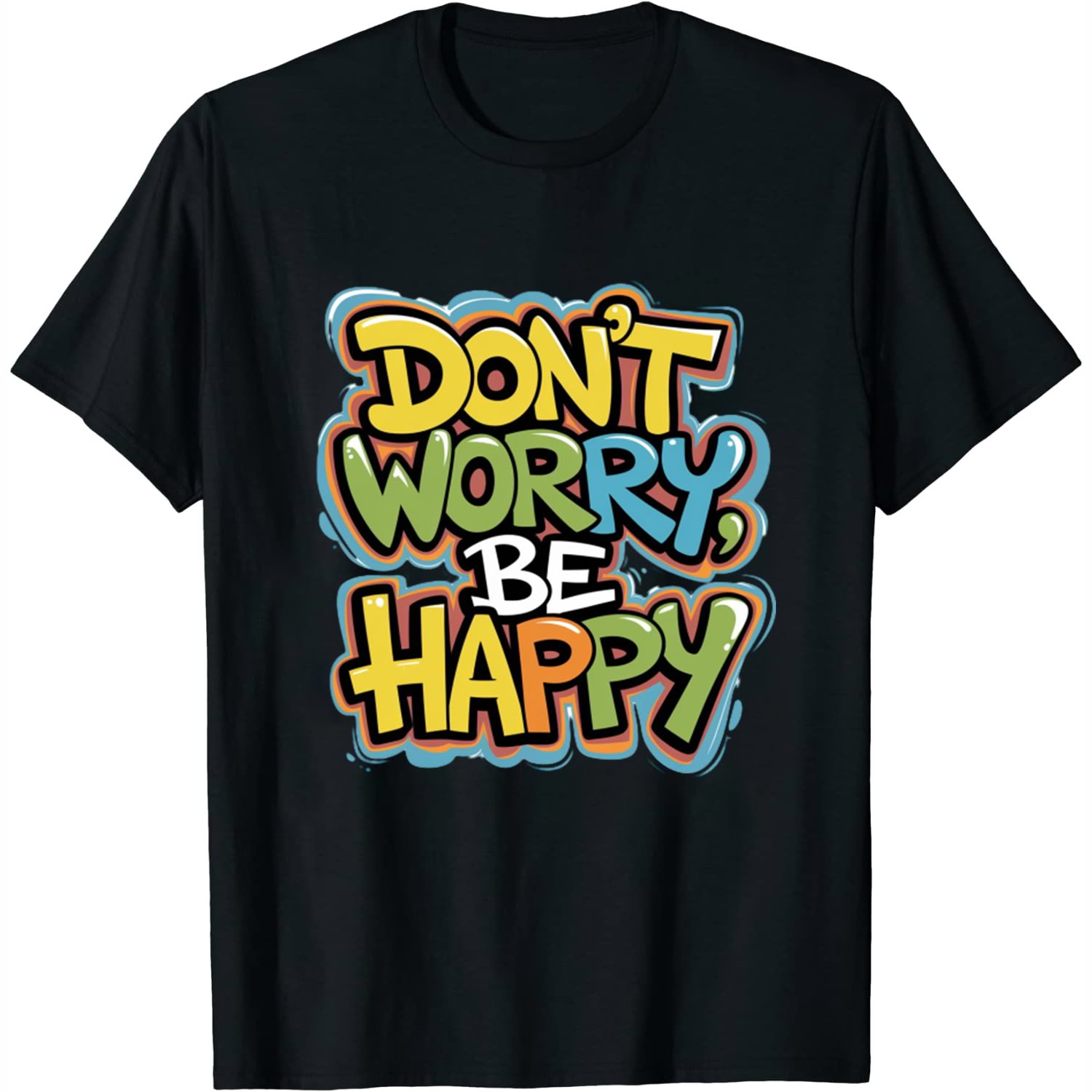 Don't worry be happy 32Nd Birthday Gift 90S Retro T-Shirt - Walmart.com
