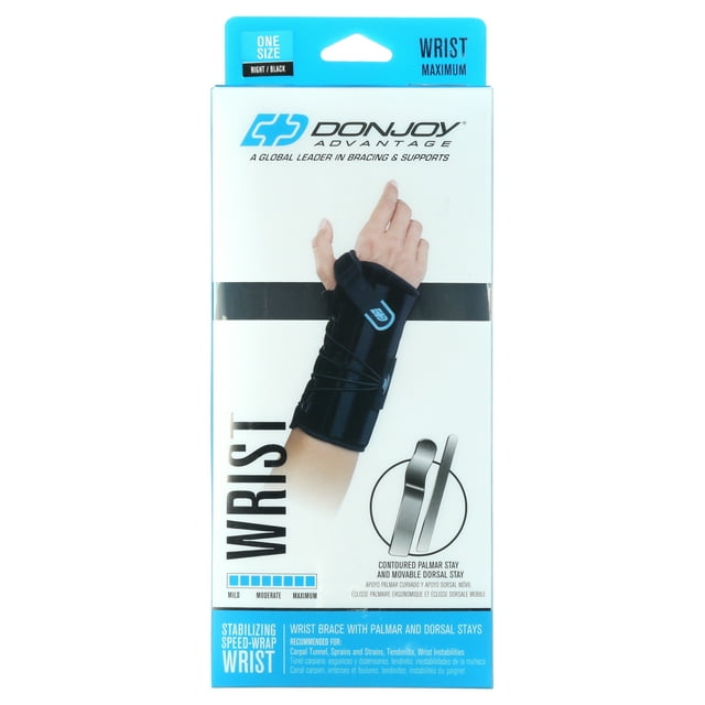 DonJoy® Advantage DA161WB02-BLK-R Stabilizing Speed-Wrap Right Hand ...