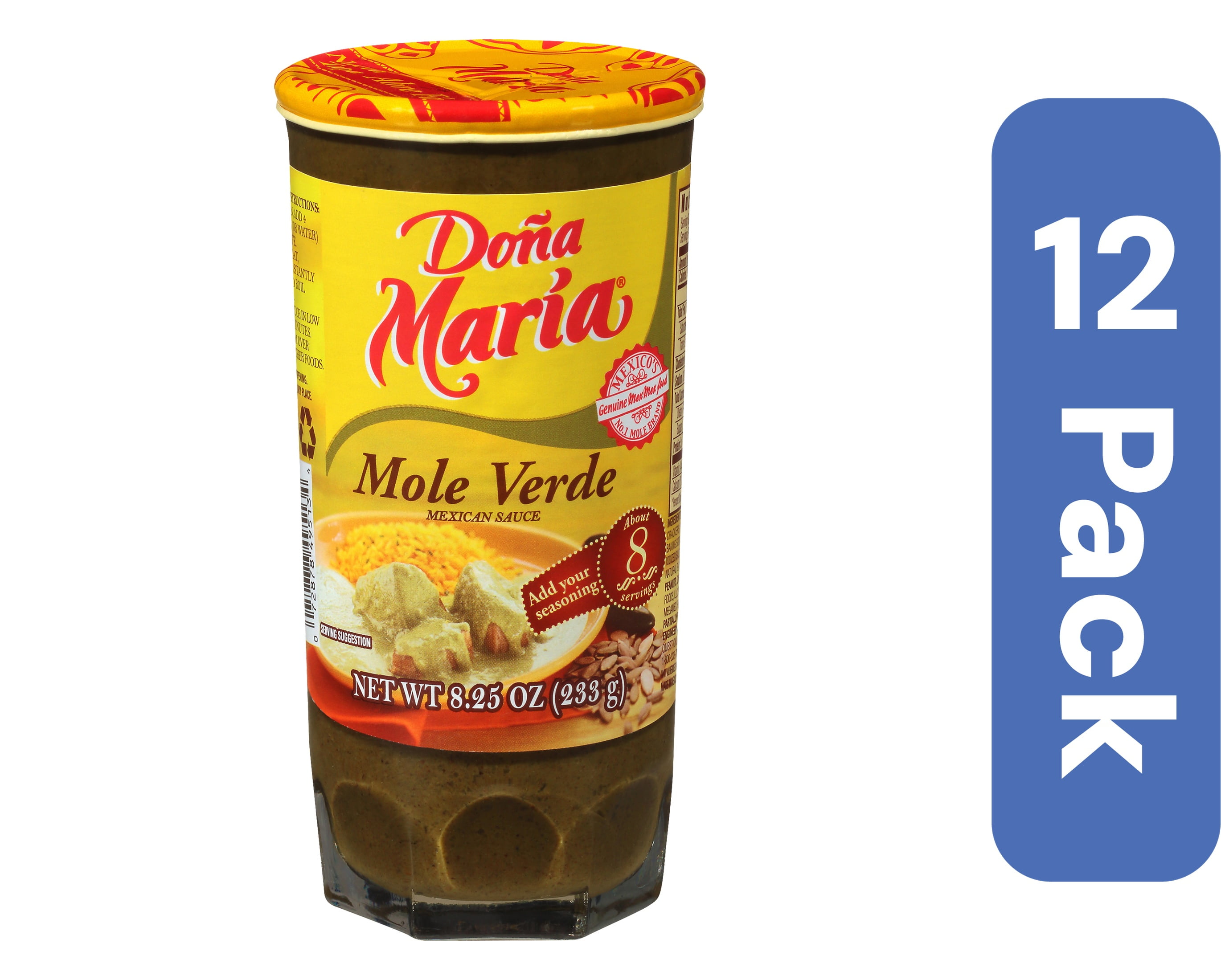 Dona Maria Mole Verde 8.25 oz (Pack of 12) - Walmart.com