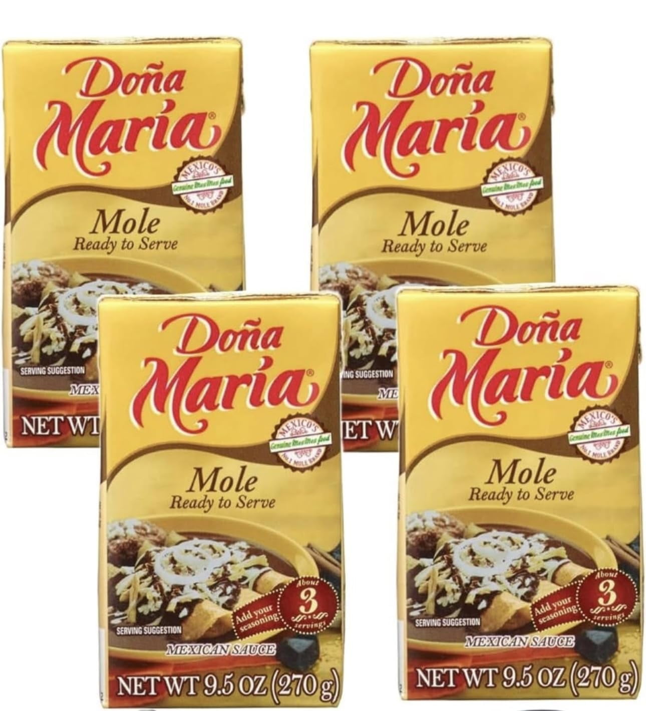 Dona Maria Ready To Serve Mole 9.5oz Pack of 4 - Walmart.com