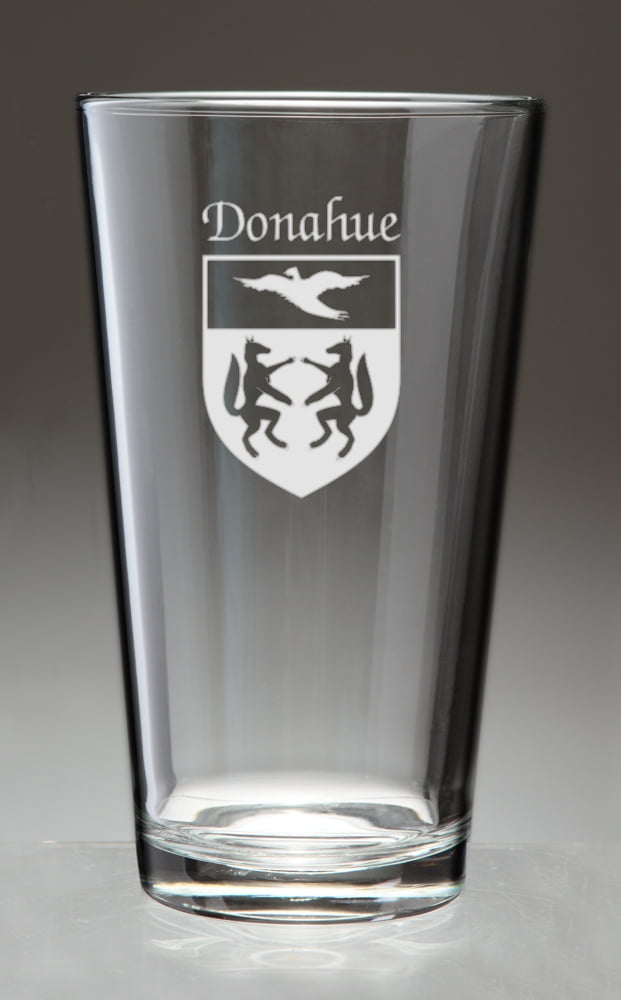 Donahue Irish Coat of Arms Pint Glasses - Set of 4 (Sand Etched) - Walmart.com