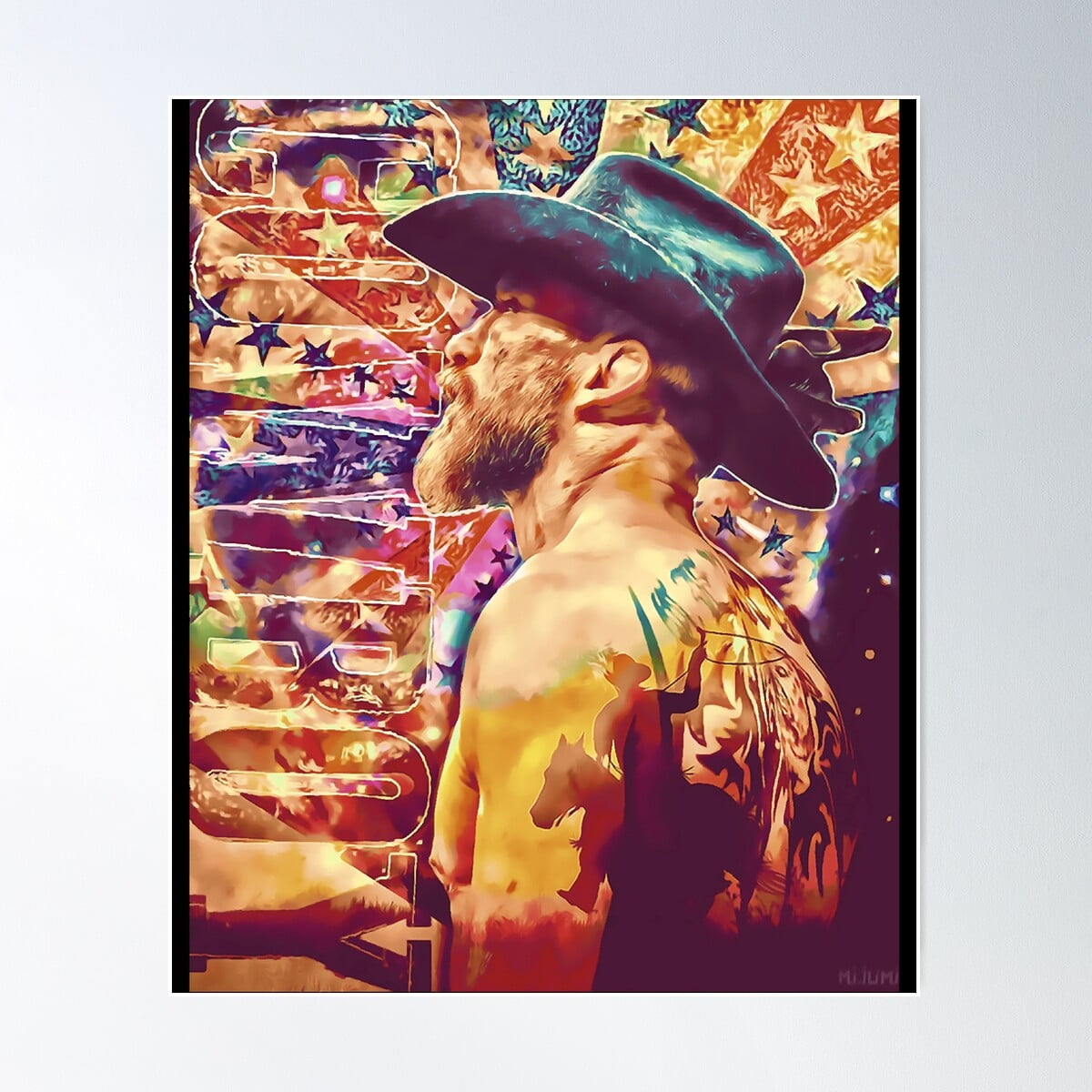 Donald Cowboy Cerrone Poster Wall Art, Modern Wall Decor For Living ...