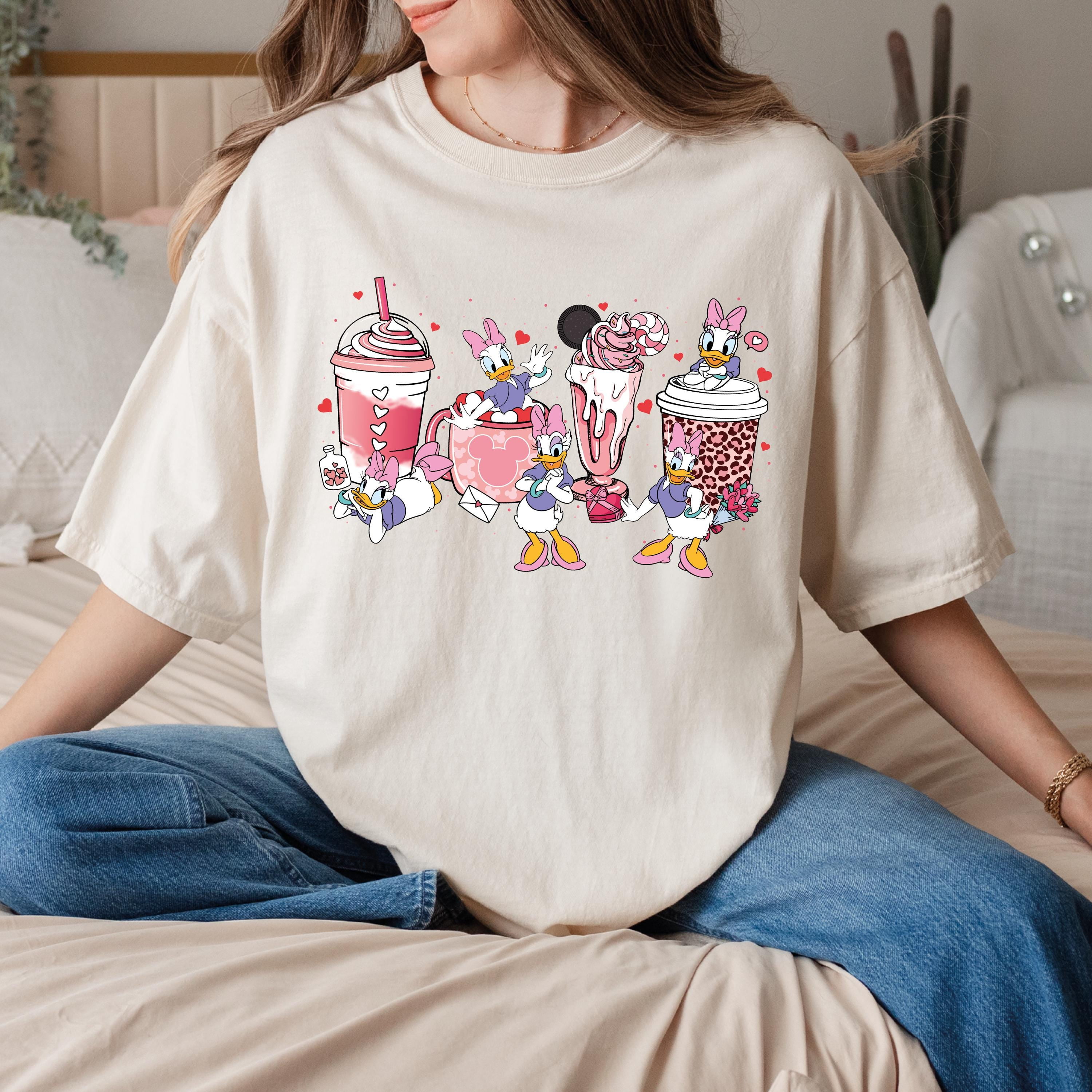 Donald Daisy Valentine Tea Cup Shirt, Donald Love Letter Shirt ...