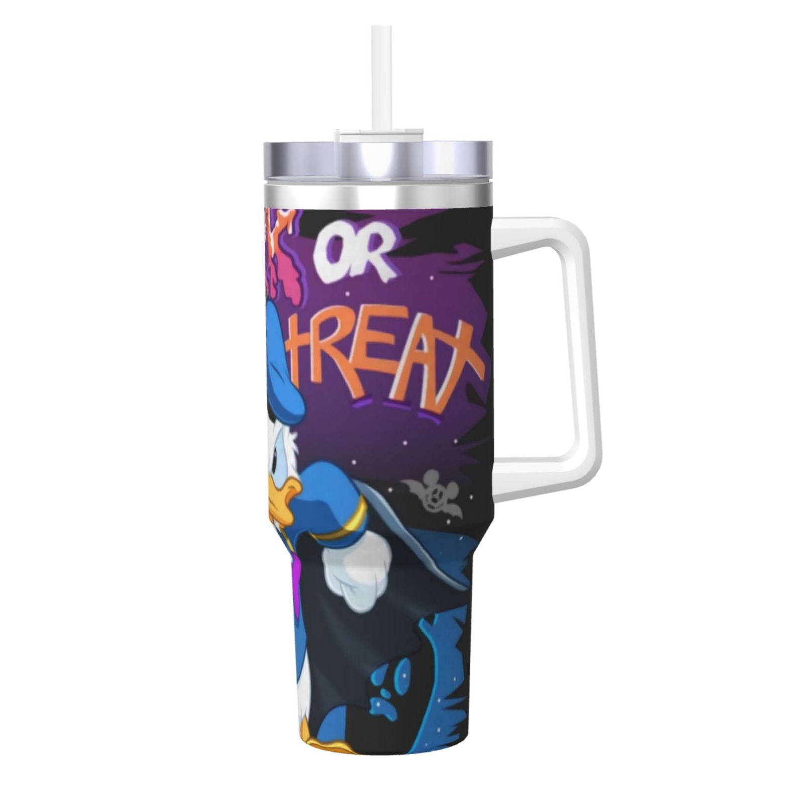 Donald Duck 40oz Ice King (With Handle And Straw),Car Travel Cup,2-In-1 ...