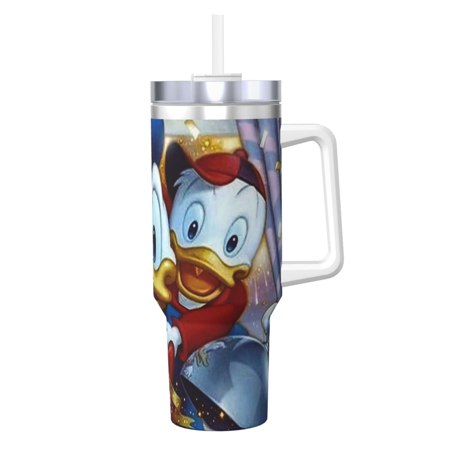 Donald Duck 40oz Ice King (With Handle And Straw),Car Travel Cup,2-In-1 ...