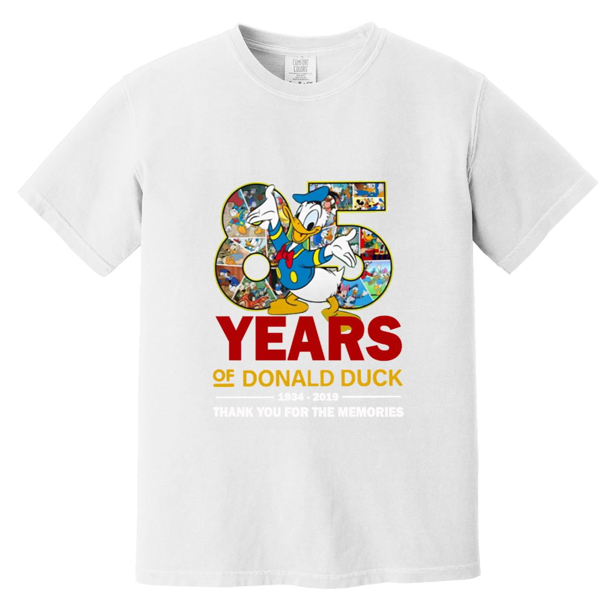 Donald Duck 85 Years Classic Cartoon Tribute Comfort Color T-shirt, for men & women, up to size ...
