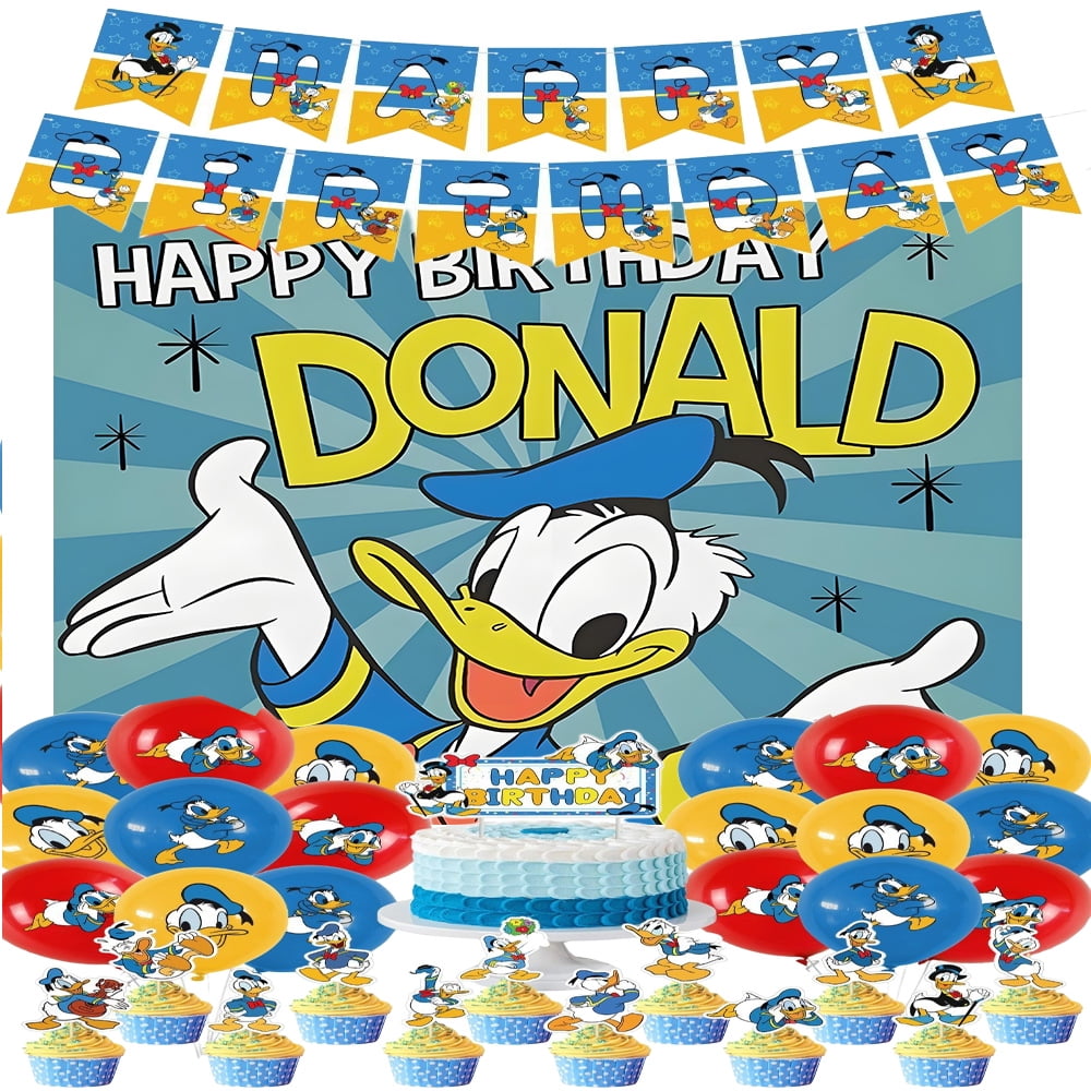 Donald Duck Birthday Decoration - Duck Themed Party Supplies Set ...