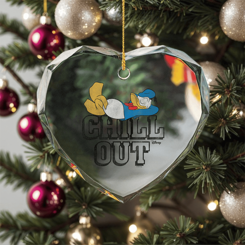 Donald Duck Chill Out Ornament, Keepsake Decor, Crystal Glass Ornament ...