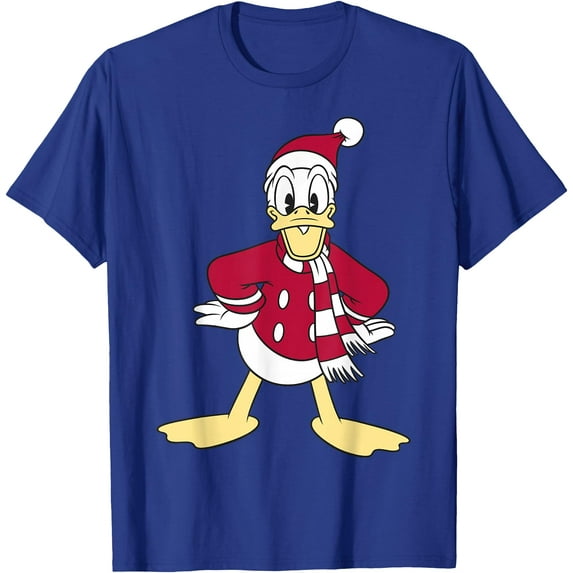 Donald Duck Christmas Portrait Holiday DTG Print Unisex T-Shirt,Royal ...