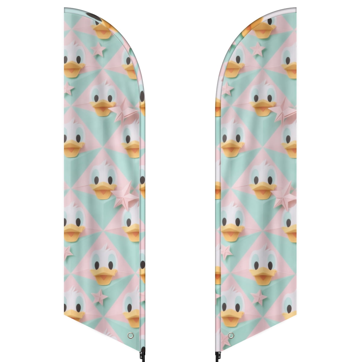 Donald Duck Double-Sided Beach Knife Flag - Eye-Catching and Durable ...